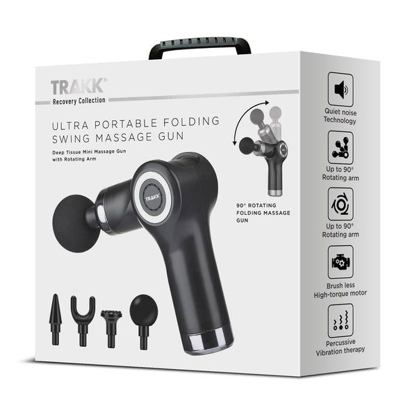 TRAKK 360 Degree Rotating Arm Massage Gun Multiple Modes, Speeds, 4 At – Trendilize
